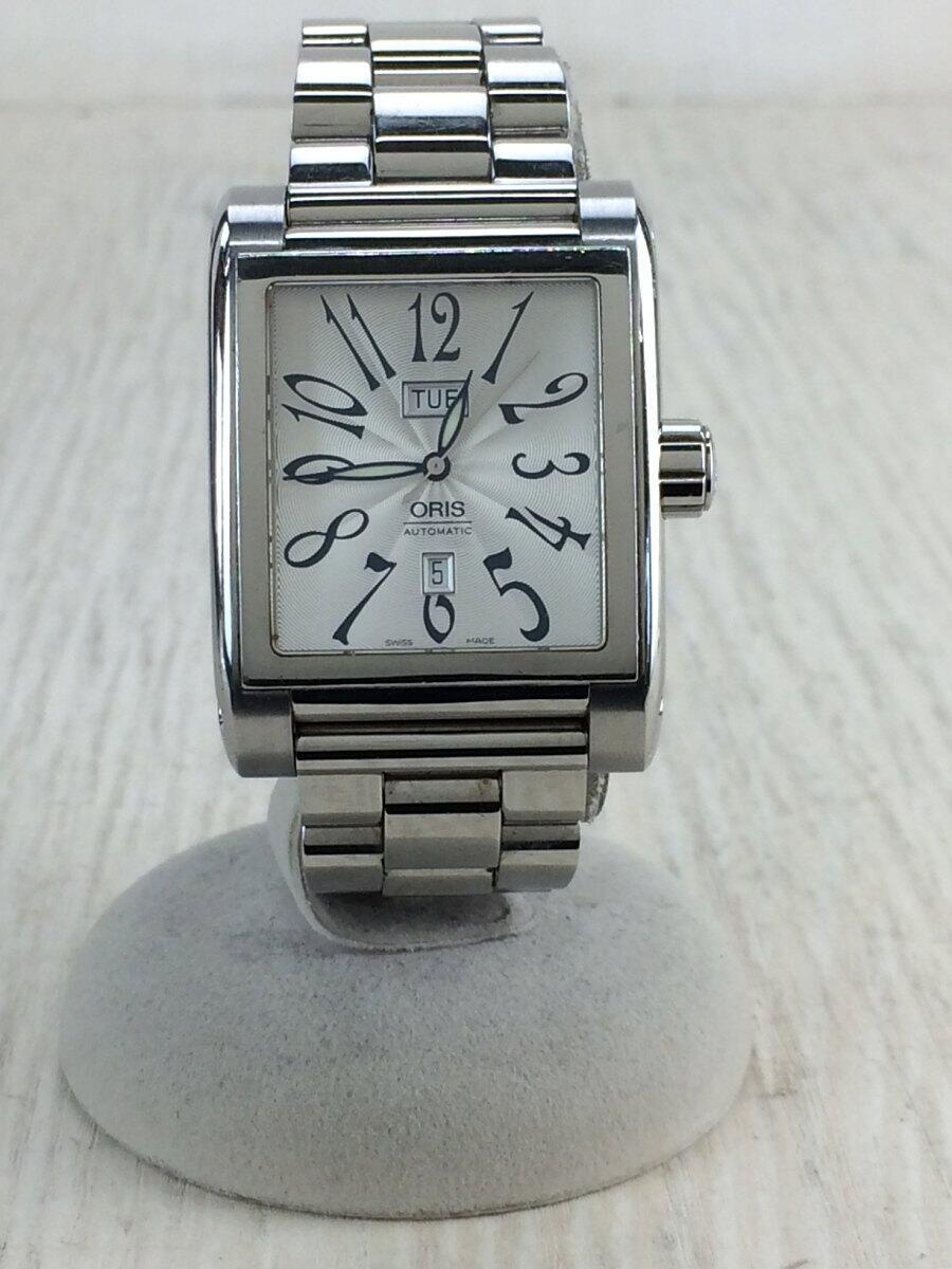 ORIS(オリス) / マイルス レクタンレギュラー/7538/自動巻腕時計/アナログ/WHT/SLV | 中古品の販売・通販ならセカンドストリート