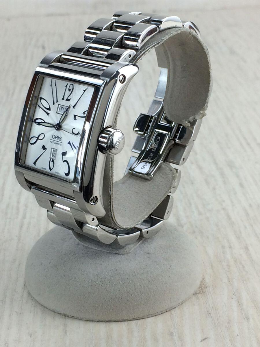 ORIS(オリス) / マイルス レクタンレギュラー/7538/自動巻腕時計/アナログ/WHT/SLV | 中古品の販売・通販ならセカンドストリート