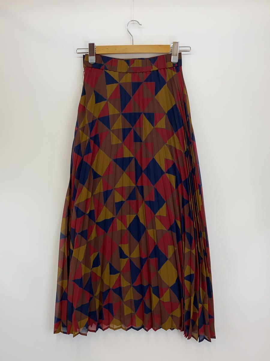 AMERI(アメリヴィンテージ) / 21AW/プリーツロングスカート/M/ポリエステル/BRW/総柄/02120941020 | 古着の販売・通販ならセカンドストリート