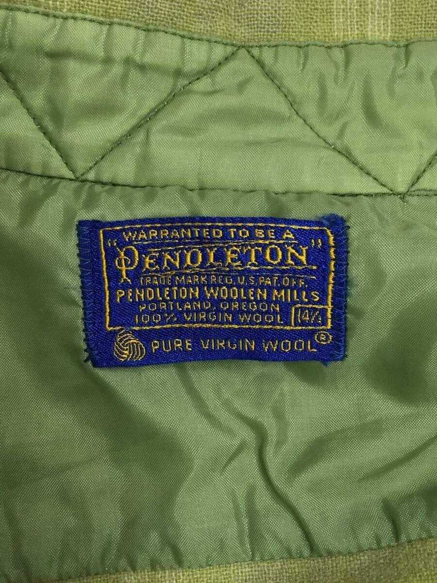 PENDLETON(ペンドルトン) / 60s/長袖シャツ/14.5/ウール/GRN/チェック/前身ごろ、ソデリペア有 | 古着の販売・通販ならセカンドストリート
