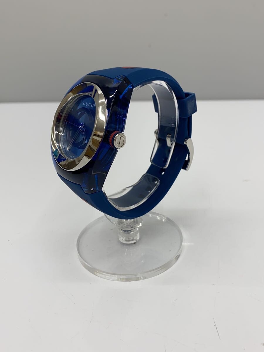 GUCCI(グッチ) / クォーツ腕時計/アナログ/ラバー/BLU/137.1 | 中古品の販売・通販ならセカンドストリート