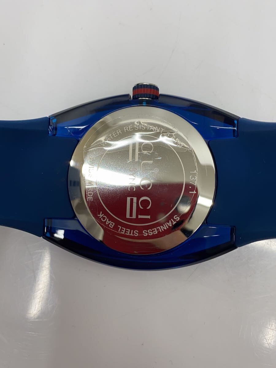 GUCCI(グッチ) / クォーツ腕時計/アナログ/ラバー/BLU/137.1 | 中古品の販売・通販ならセカンドストリート