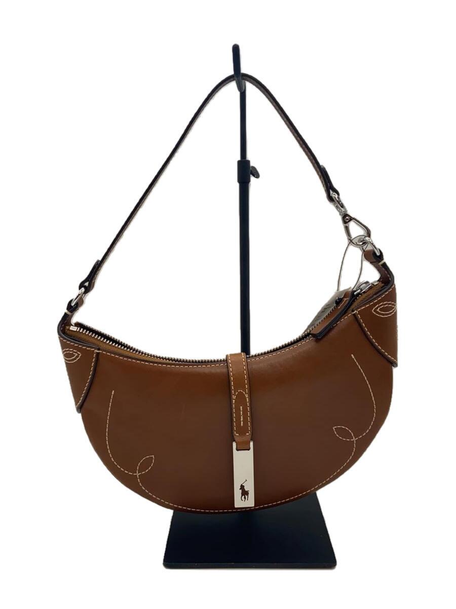 POLO RALPH LAUREN(ポロラルフローレン) / ショルダーバッグ/レザー/BRW/無地/POLOID/サドルバッグ | 中古品の ...