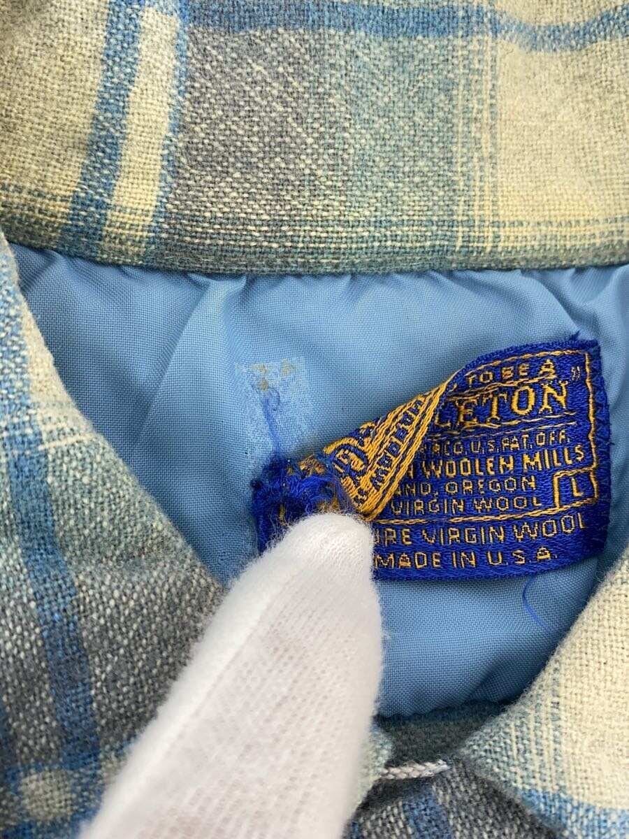 PENDLETON(ペンドルトン) / 70s/ボードシャツ/長袖シャツ/USA製/L/ウール/BLU/オンブレCK | 古着の販売・通販ならセカンドストリート