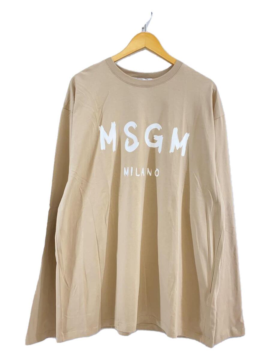 MSGM(エムエスジーエム) / 長袖Tシャツ/XL/コットン/BEG/3340MM511 | 古着の販売・通販ならセカンドストリート