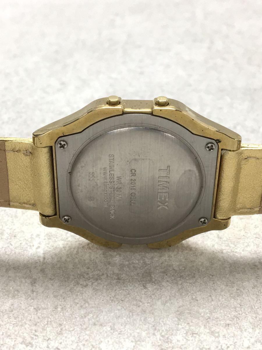 TIMEX(タイメックス) / クォーツ腕時計/デジタル/レザー/GRN/GLD/SS/WR30M | 中古品の販売・通販ならセカンドストリート