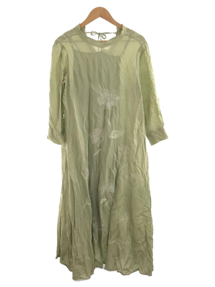 AMERI(アメリヴィンテージ) / FLOWER GARDEN DRESS/長袖ワンピース/S/レーヨン/GRN/01110940760 | 古着の販売・通販ならセカンドストリート