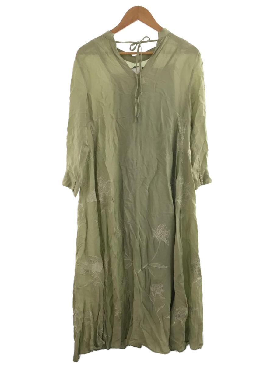 AMERI(アメリヴィンテージ) / FLOWER GARDEN DRESS/長袖ワンピース/S/レーヨン/GRN/01110940760 | 古着の販売・通販ならセカンドストリート