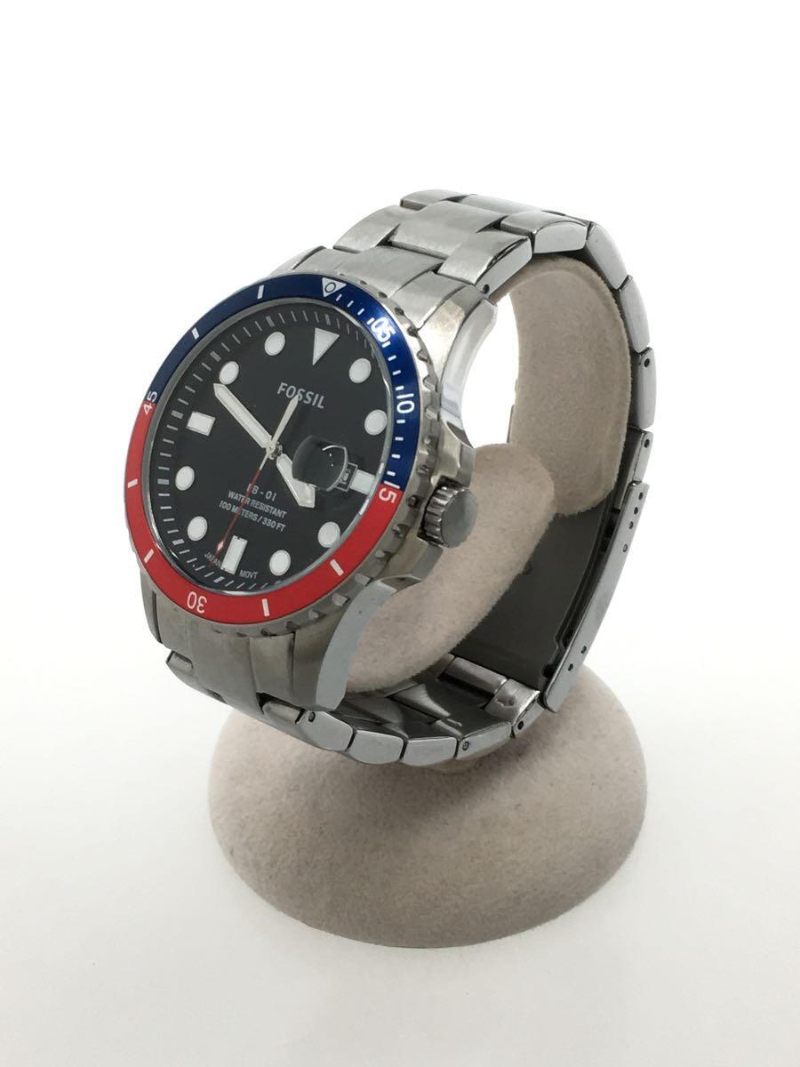 FOSSIL(フォッシル) / ペプシカラー/クォーツ腕時計/アナログ/ステンレス/BLK/SLV/fs5657 | 中古品の販売・通販なら ...