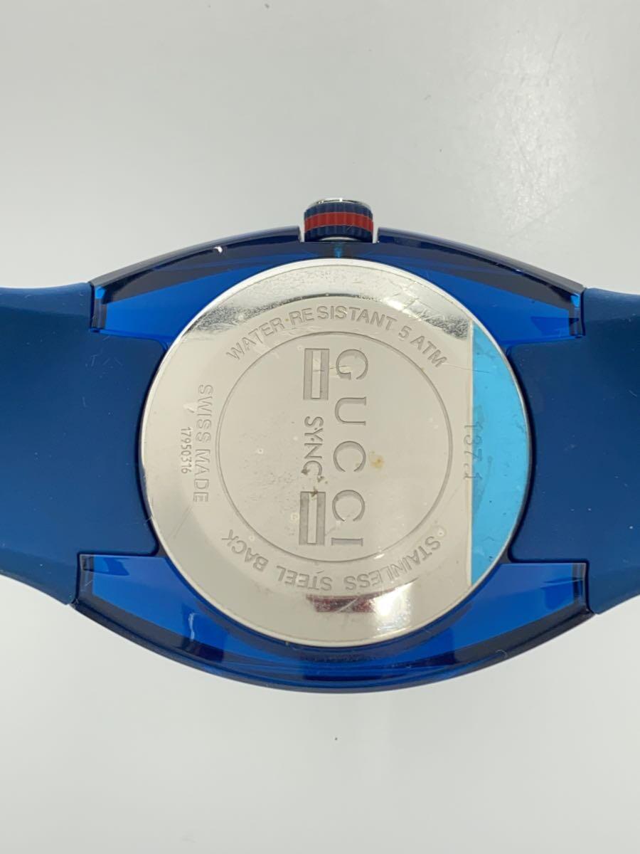 GUCCI(グッチ) / SYNC/クォーツ腕時計/アナログ/ステンレス/BLU/BLU/137.1/ベルト傷有り | 中古品の販売・通販なら ...