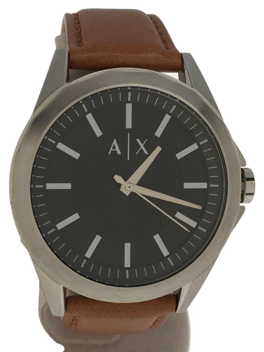 ARMANI EXCHANGE(アルマーニエクスチェンジ) / クォーツ腕時計/アナログ/レザー/AX2635/ブラック/シルバー | 中古品 ...