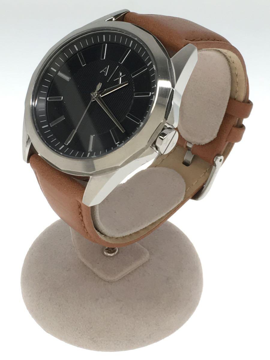 ARMANI EXCHANGE(アルマーニエクスチェンジ) / クォーツ腕時計/アナログ/レザー/AX2635/ブラック/シルバー | 中古品 ...
