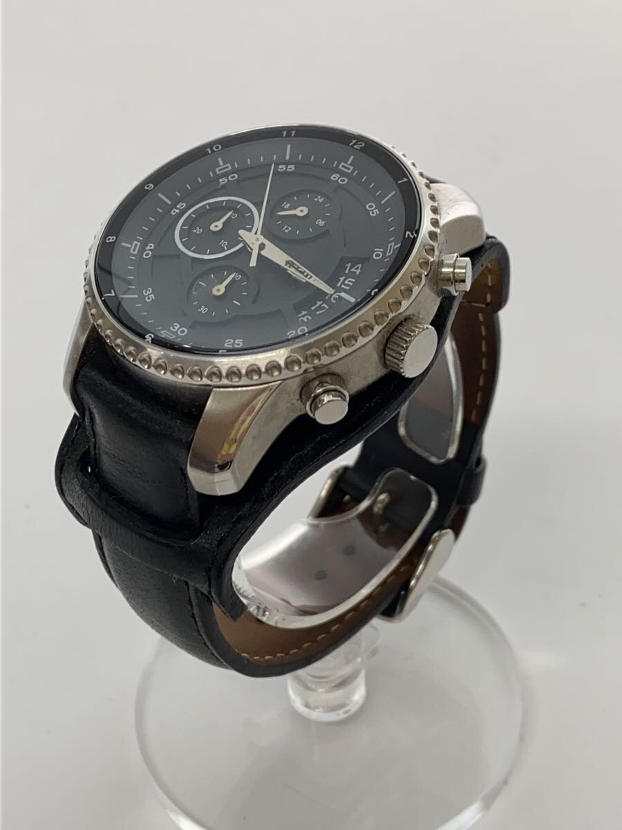 FOSSIL(フォッシル) / クォーツ腕時計/アナログ/レザー/ブラック/FS-4548 | 中古品の販売・通販ならセカンドストリート