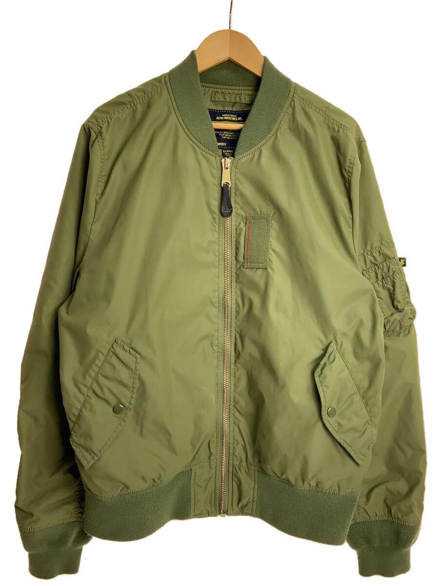 ALPHA INDUSTRIES(アルファインダストリーズ) / フライトジャケット/XL/ナイロン/GRN/無地/1456789 | 古着の ...