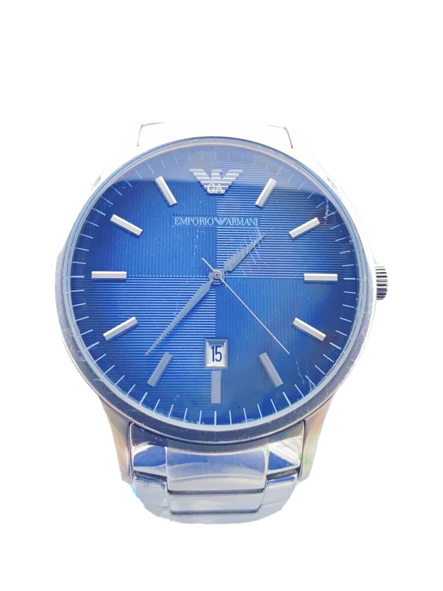 EMPORIO ARMANI(エンポリオアルマーニ) / クォーツ腕時計/アナログ/ステンレス/NVY | 中古品の販売・通販ならセカンドストリート
