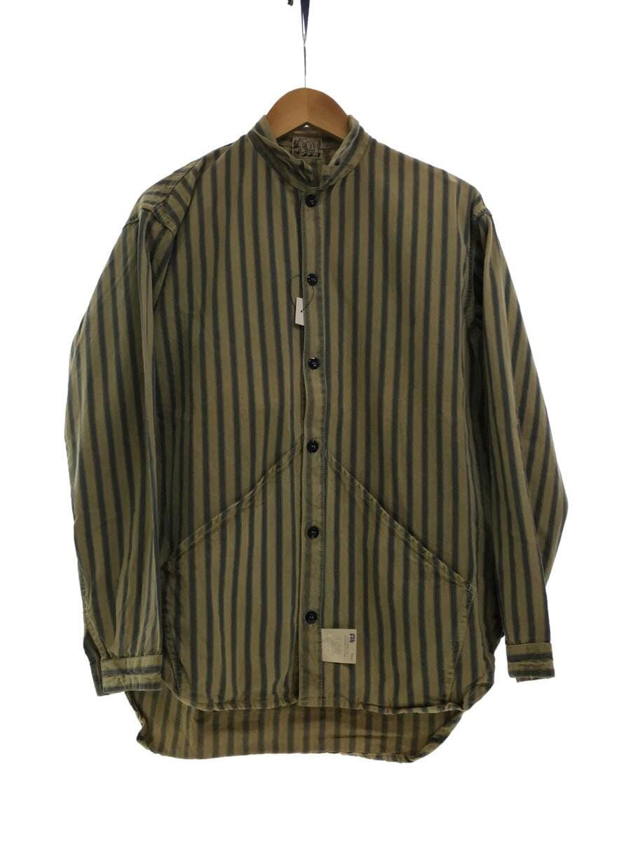 TENDER(テンダー) / TYPE423/WALLABY POCKET TAIL SHIRT/長袖シャツ/3/コットン/BEG/ストライプ ...