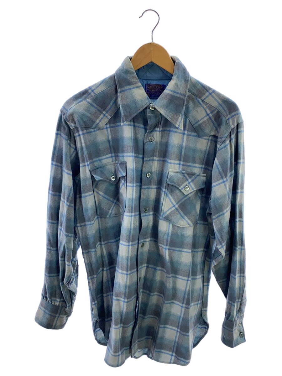PENDLETON(ペンドルトン) / 70-80s/ウエスタンシャツ/長袖シャツ/L/ウール/BLU/オンブレCK | 古着の販売・通販ならセカンドストリート