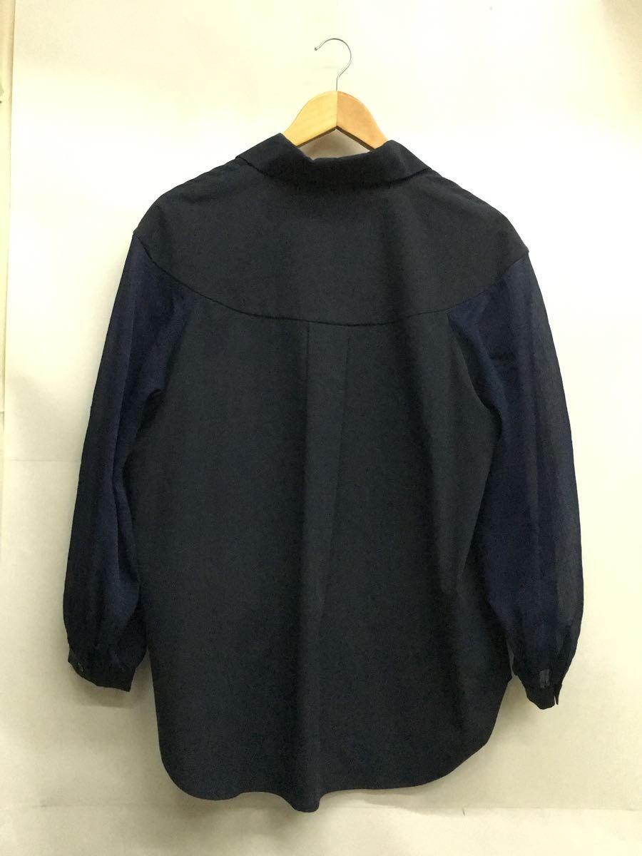 AMERI(アメリヴィンテージ) / 21AW/BIG COLLAR SHINE SLEEVE SHIRTS /FREE/コットン/ネイビー/紺/中古 | 古着の販売・通販ならセカンドストリート