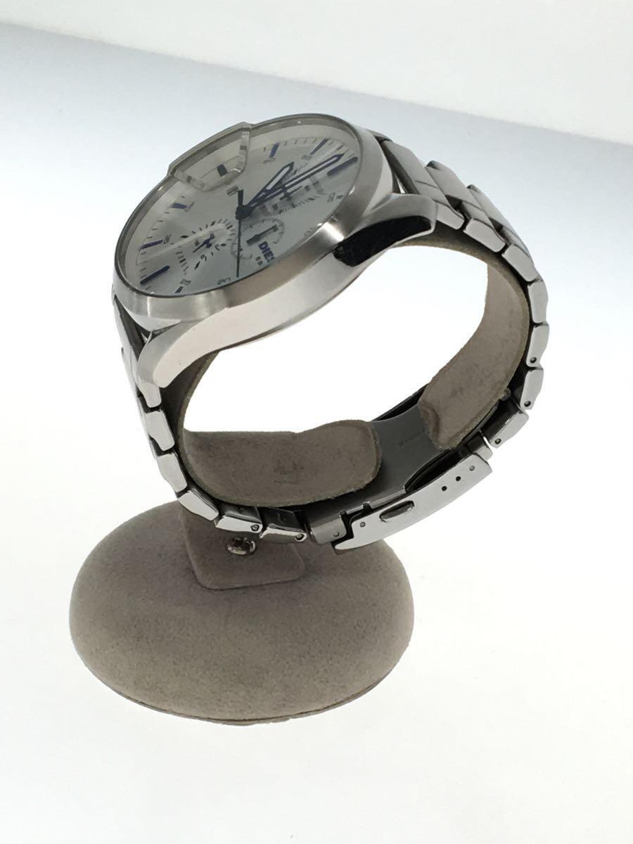 DIESEL([イリョウ/フクショク]ディーゼル) / クォーツ腕時計/アナログ/ステンレス/WHT/SLV/DZ-4473 | 中古品の販売 ...