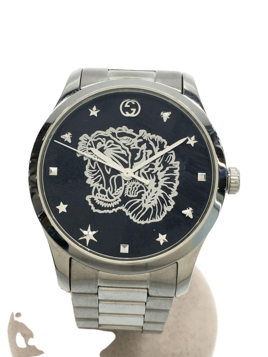 GUCCI(グッチ) / クォーツ腕時計/アナログ/ステンレス/BLK/SLV/YA1264125 | 中古品の販売・通販ならセカンドストリート