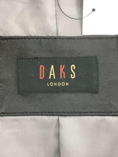 Daks(ダックス) / ロゴデザインレザージャケット・ブルゾン/L/羊革/BLK | 古着の販売・通販ならセカンドストリート
