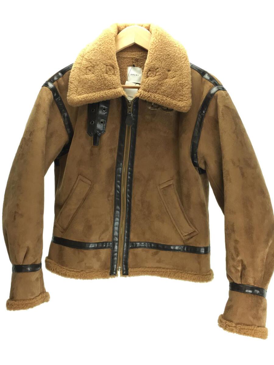 AMERI(アメリヴィンテージ) / CARAMEL FLIGHT JACKET/ジャケット/M/ポリエステル/BRW/ムートン/ブルゾン | 古着の販売・通販ならセカンドストリート