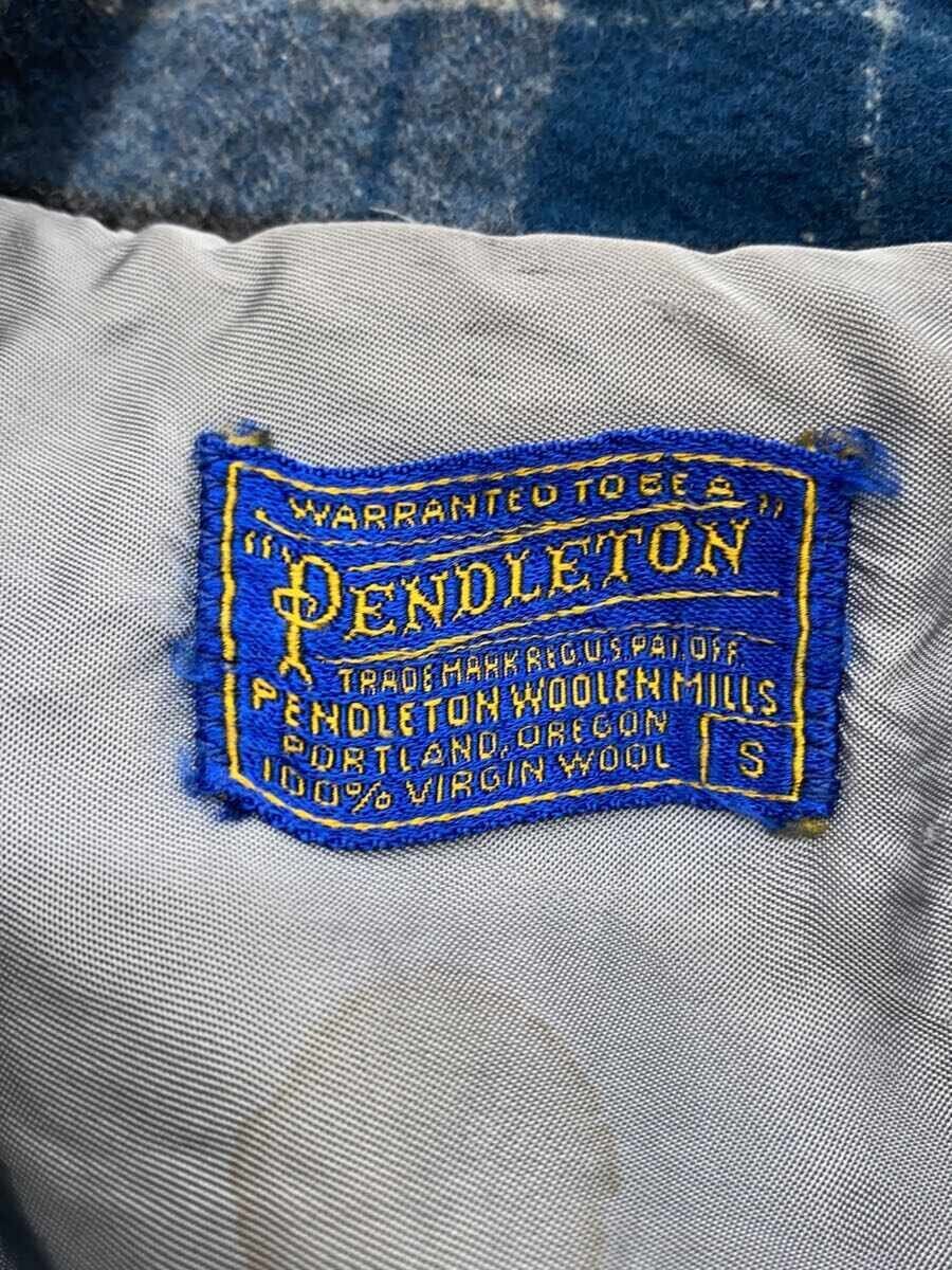 PENDLETON(ペンドルトン) / 50s/クルミボタンテーラードジャケット/S/ウール/BLU/チェック | 古着の販売・通販ならセカンドストリート