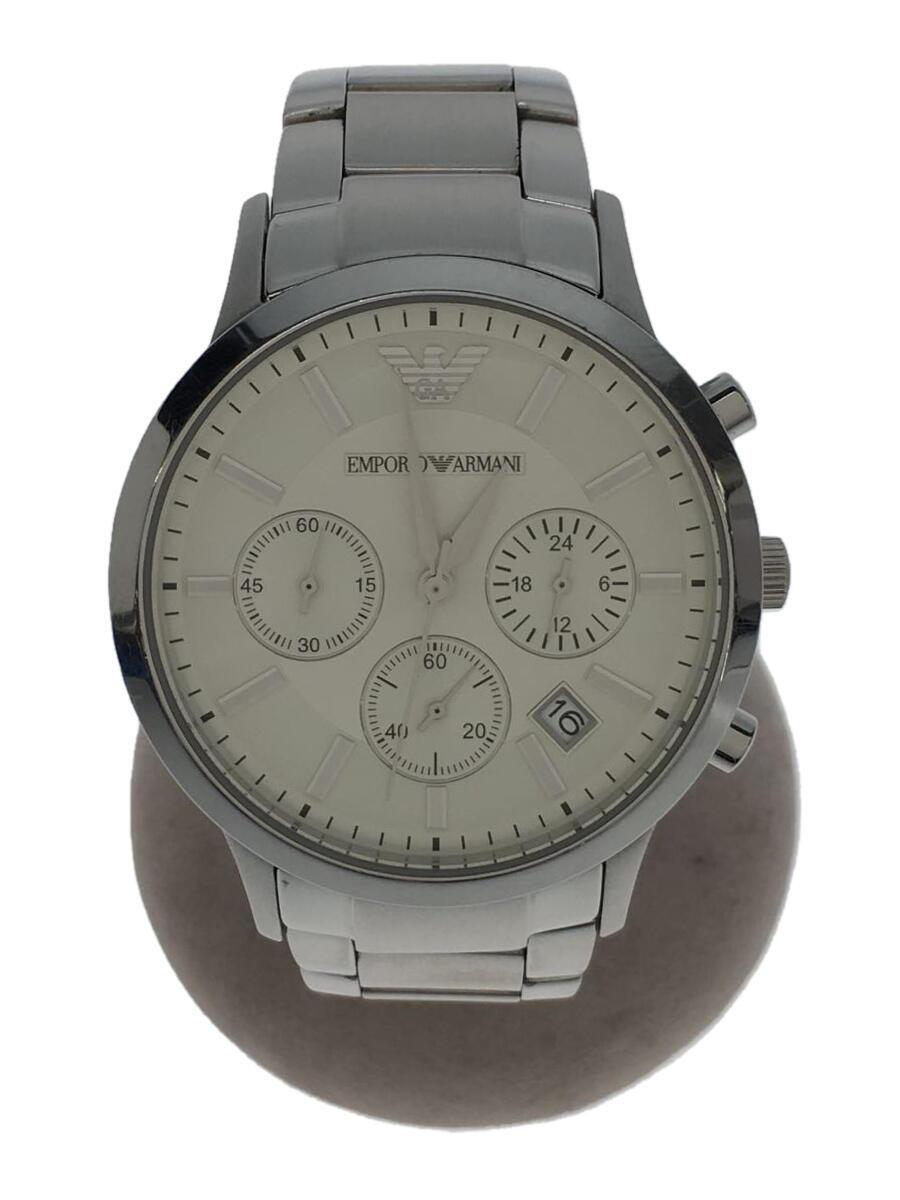 EMPORIO ARMANI(エンポリオアルマーニ) / クォーツ腕時計/アナログ/ステンレス/ホワイト/白/シルバー/AR-2459 ...