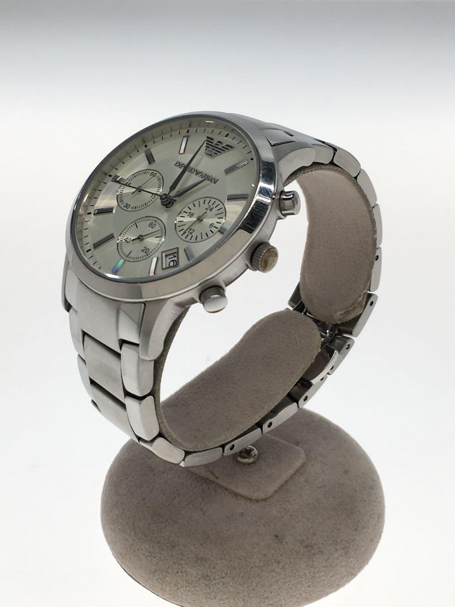 EMPORIO ARMANI(エンポリオアルマーニ) / クォーツ腕時計/アナログ/ステンレス/ホワイト/白/シルバー/AR-2459 ...