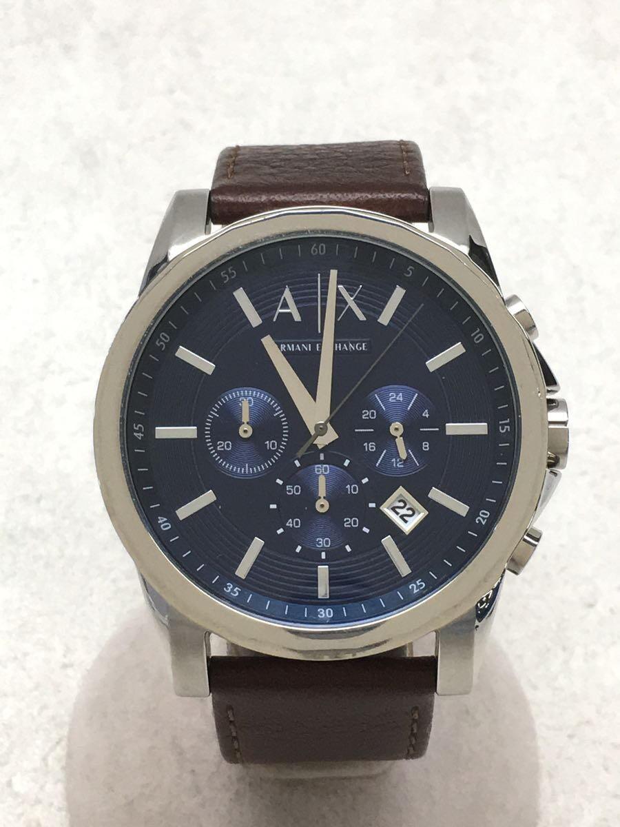 ARMANI EXCHANGE(アルマーニエクスチェンジ) / 腕時計/アナログ/レザー/NVY/BRW/SS/AX2501 | 中古品の販売 ...