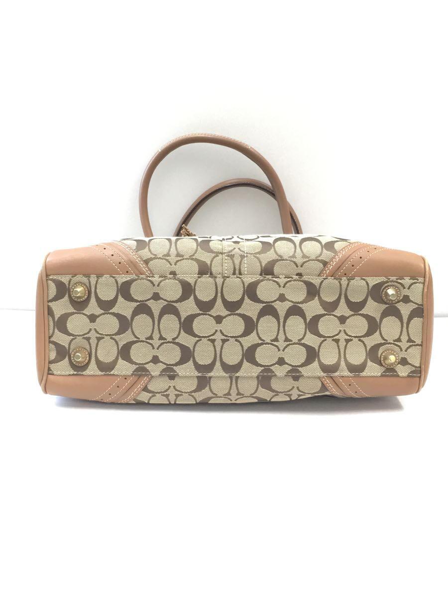 COACH(コーチ) / シグネチャー/キャンバスキャリオール/ハンドバッグ/キャンバス/ベージュ/F10508 | 中古品の販売・通販なら ...