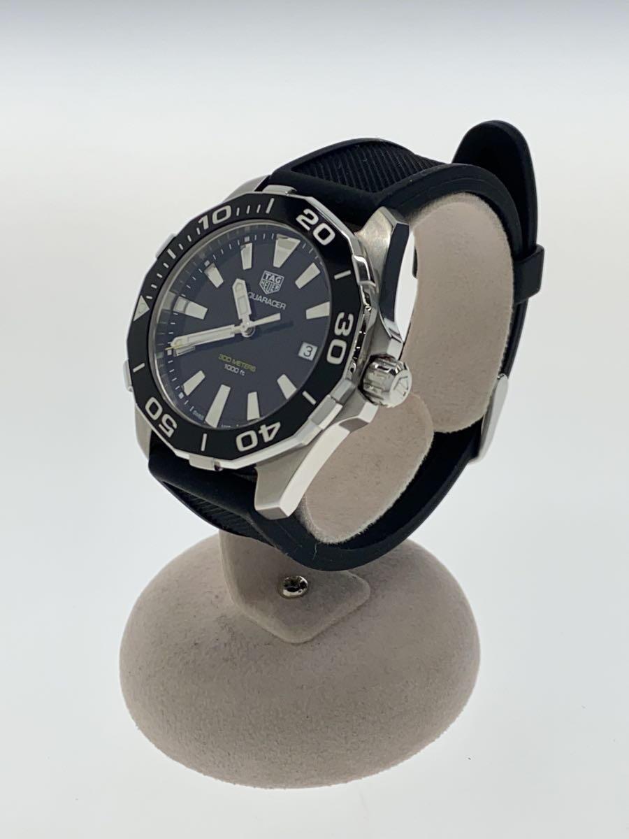TAGHeuer(タグホイヤー) / AQUARACER/クォーツ腕時計/アナログ/ラバー/BLK/WAY111A/300M/1000F ...