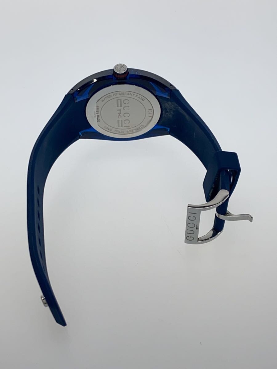 GUCCI(グッチ) / GUCCI グッチ クォーツ腕時計/アナログ/ラバー/BLU/BLU/137.1// | 中古品の販売・通販なら ...
