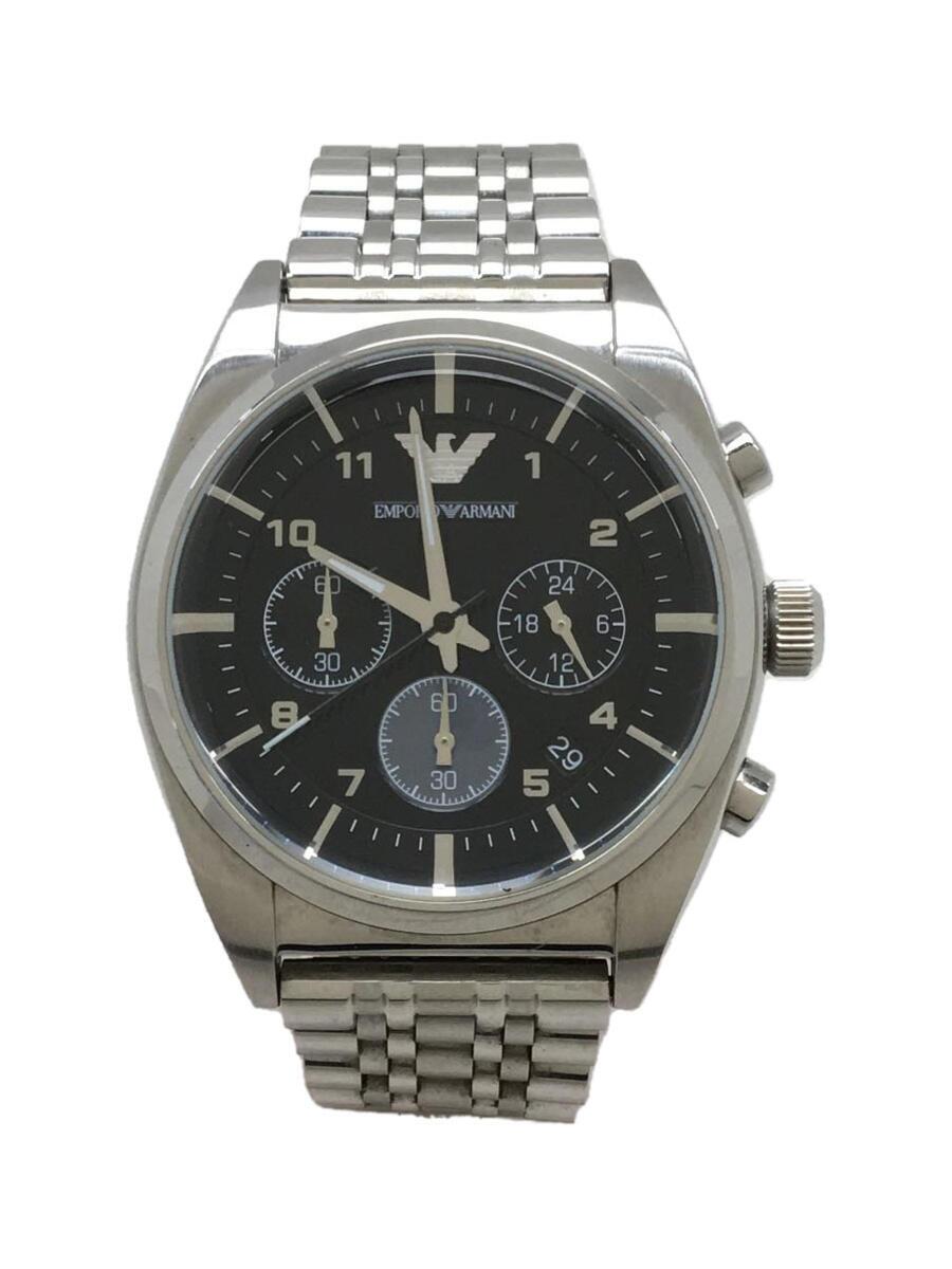EMPORIO ARMANI(エンポリオアルマーニ) / EMPORIO ARMANI/クォーツ腕時計/アナログ/ステンレス/BLK/SLV ...