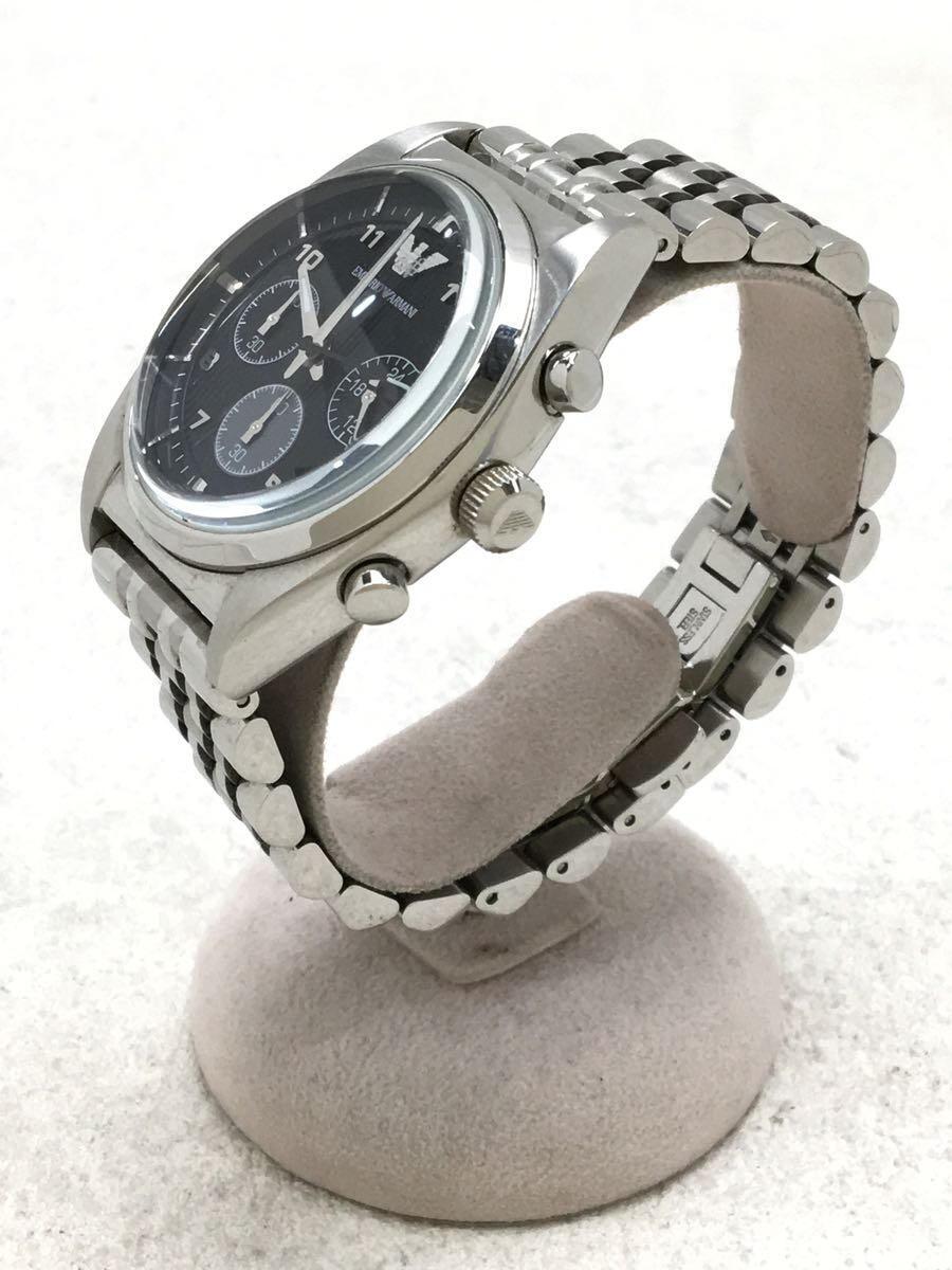 EMPORIO ARMANI(エンポリオアルマーニ) / EMPORIO ARMANI/クォーツ腕時計/アナログ/ステンレス/BLK/SLV ...
