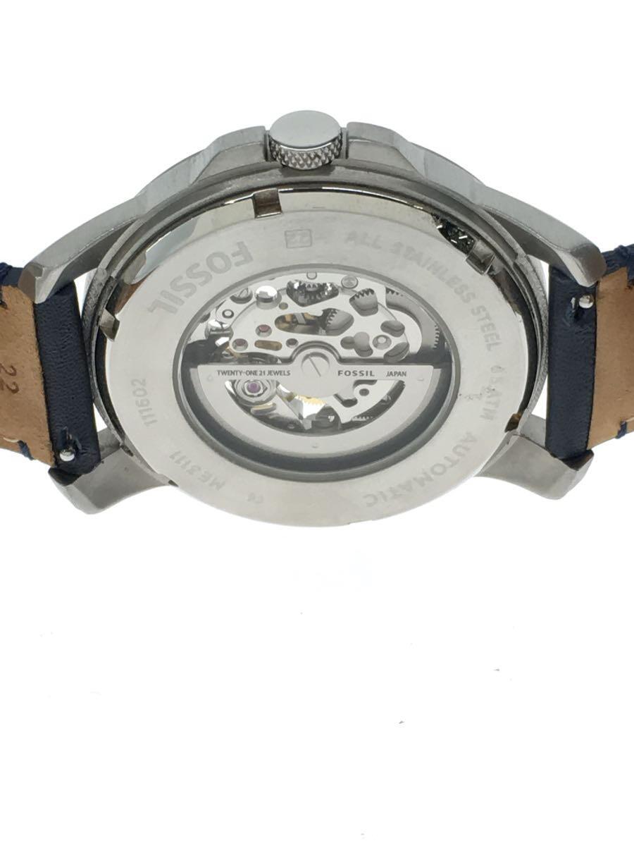 FOSSIL(フォッシル) / フォッシル/自動巻腕時計/ME3111/アナログ/レザー/WHT/NVY | 中古品の販売・通販ならセカンドストリート