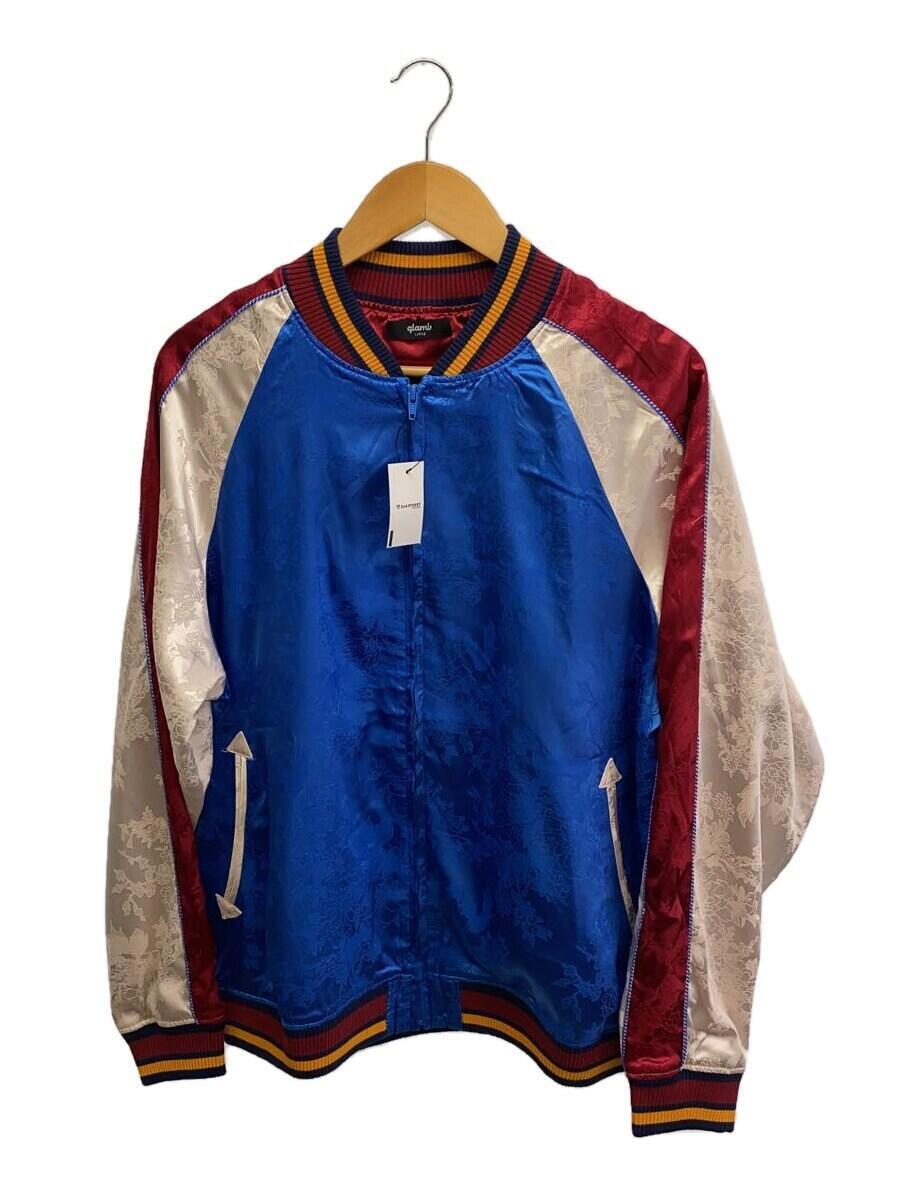 glamb(グラム) / フラワージャガードスカジャンパー/L/ポリエステル/BLU/GB0124/JKT05 | 古着の販売・通販なら ...