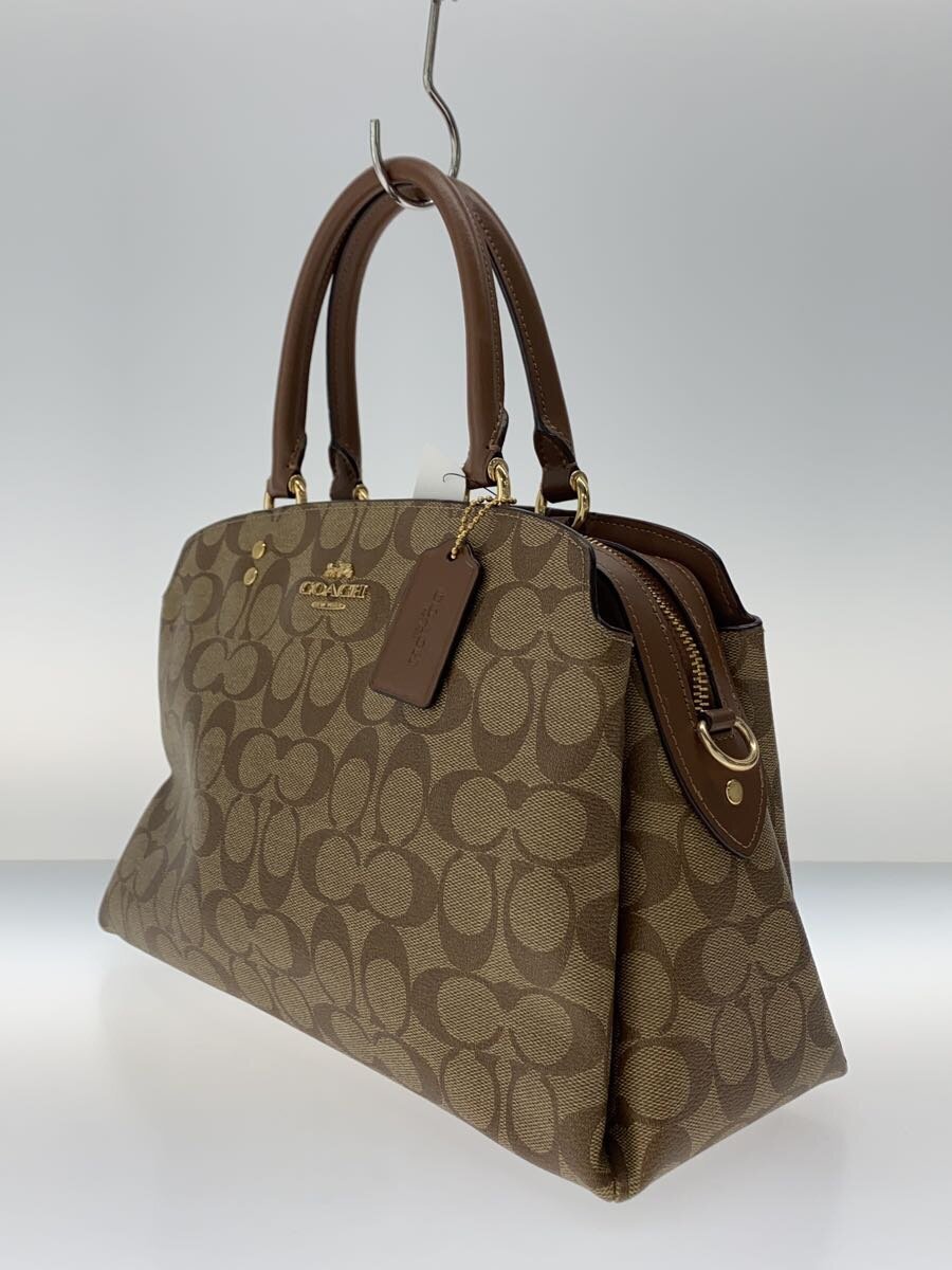 COACH(コーチ) / リリー キャリーオール シグネチャー 2WAYバッグ/PVC/BEG/総柄/91495 | 中古品の販売・通販なら ...