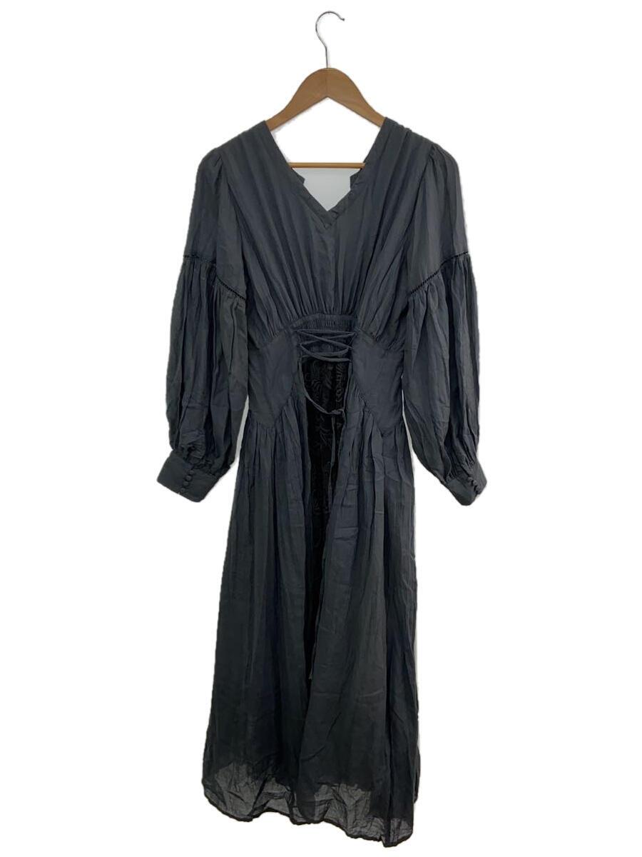 AMERI(アメリヴィンテージ) / SHIRRING PLEATS DRESS/長袖ワンピース/S/コットン/GRY/01010531260 | 古着の販売・通販ならセカンドストリート