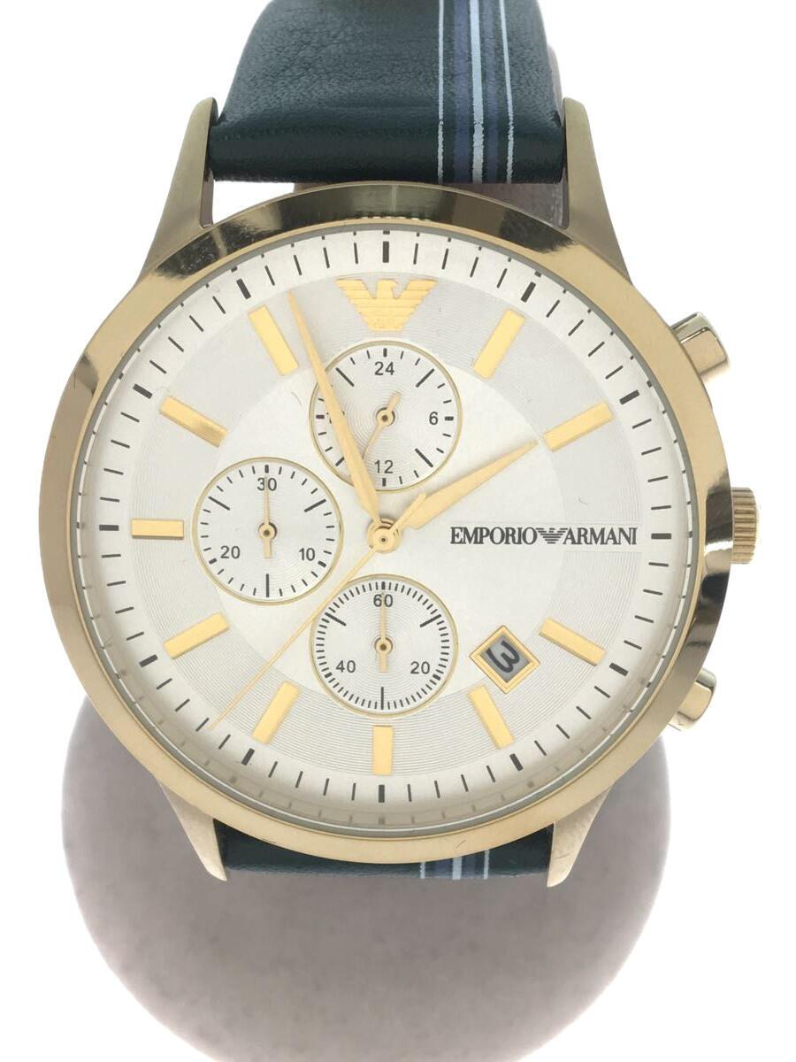 EMPORIO ARMANI(エンポリオアルマーニ) / クォーツ腕時計/アナログ/レザー/WHT/GRN/ar-11233 | 中古品の販売 ...