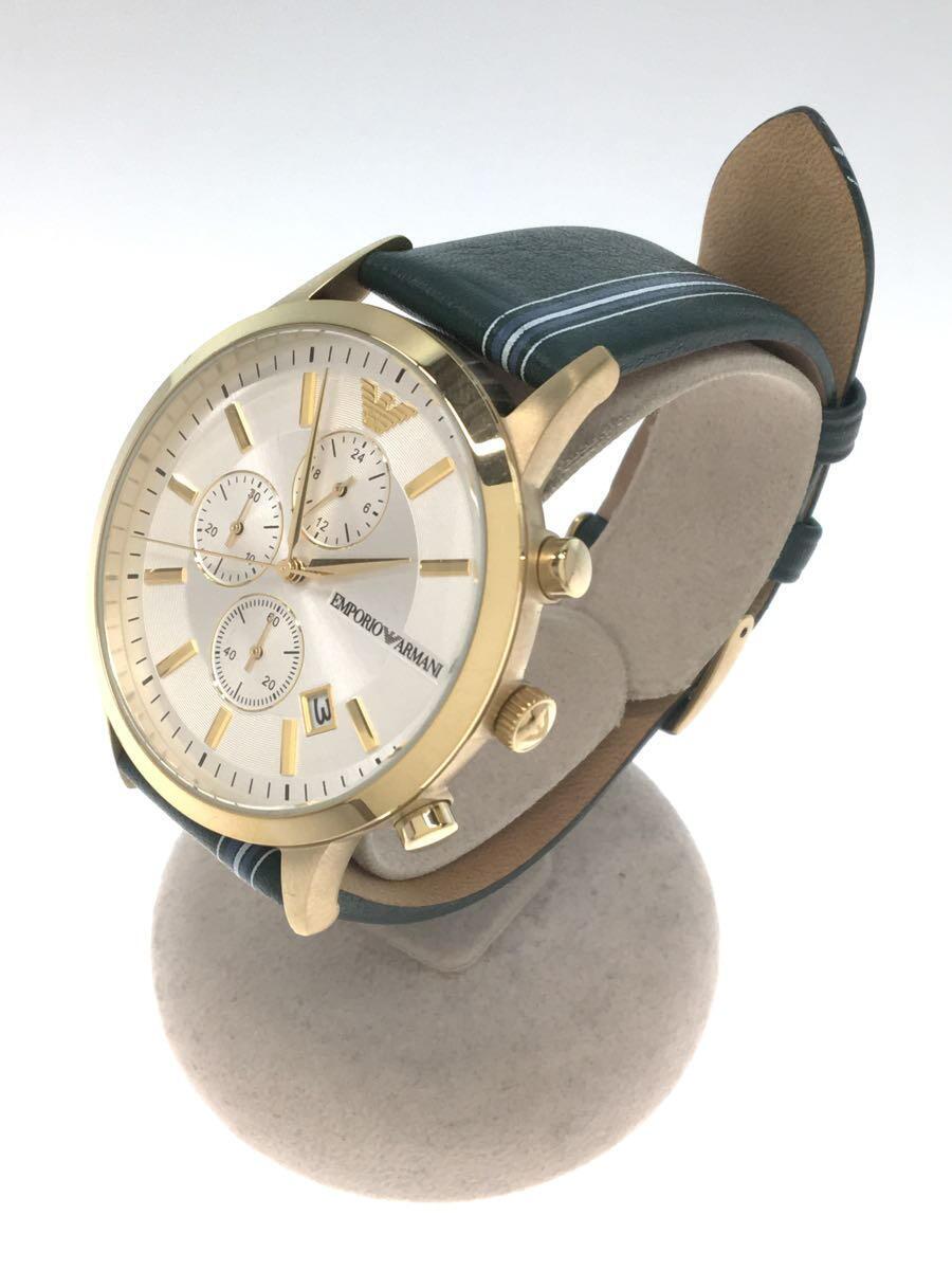 EMPORIO ARMANI(エンポリオアルマーニ) / クォーツ腕時計/アナログ/レザー/WHT/GRN/ar-11233 | 中古品の販売 ...