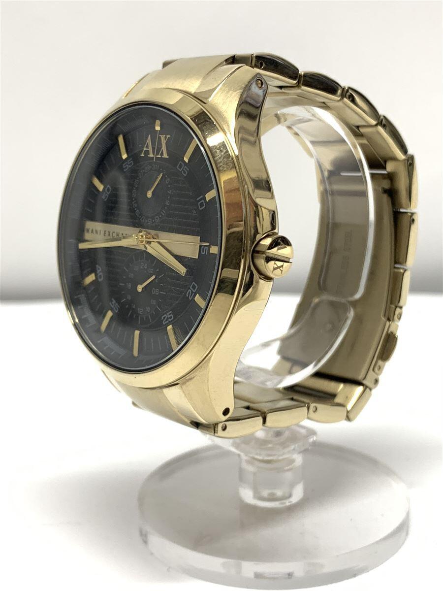 ARMANI EXCHANGE(アルマーニエクスチェンジ) / クォーツ腕時計/アナログ/--/BLK/GLD//AX2122/ | 中古品の ...