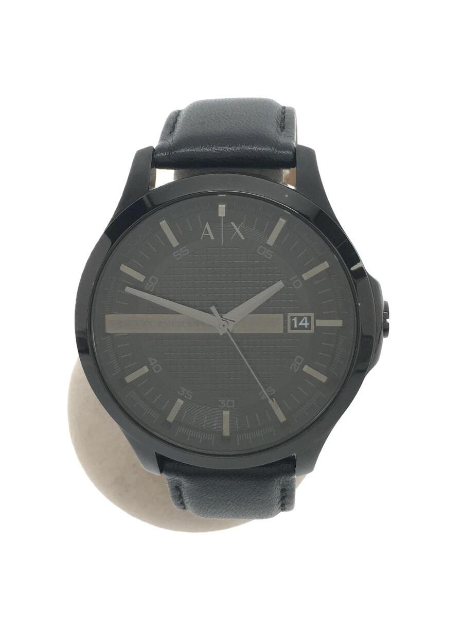 ARMANI EXCHANGE(アルマーニエクスチェンジ) / クォーツ腕時計/アナログ/レザー/BLK/BLK/SS/AX2400 | 中古 ...