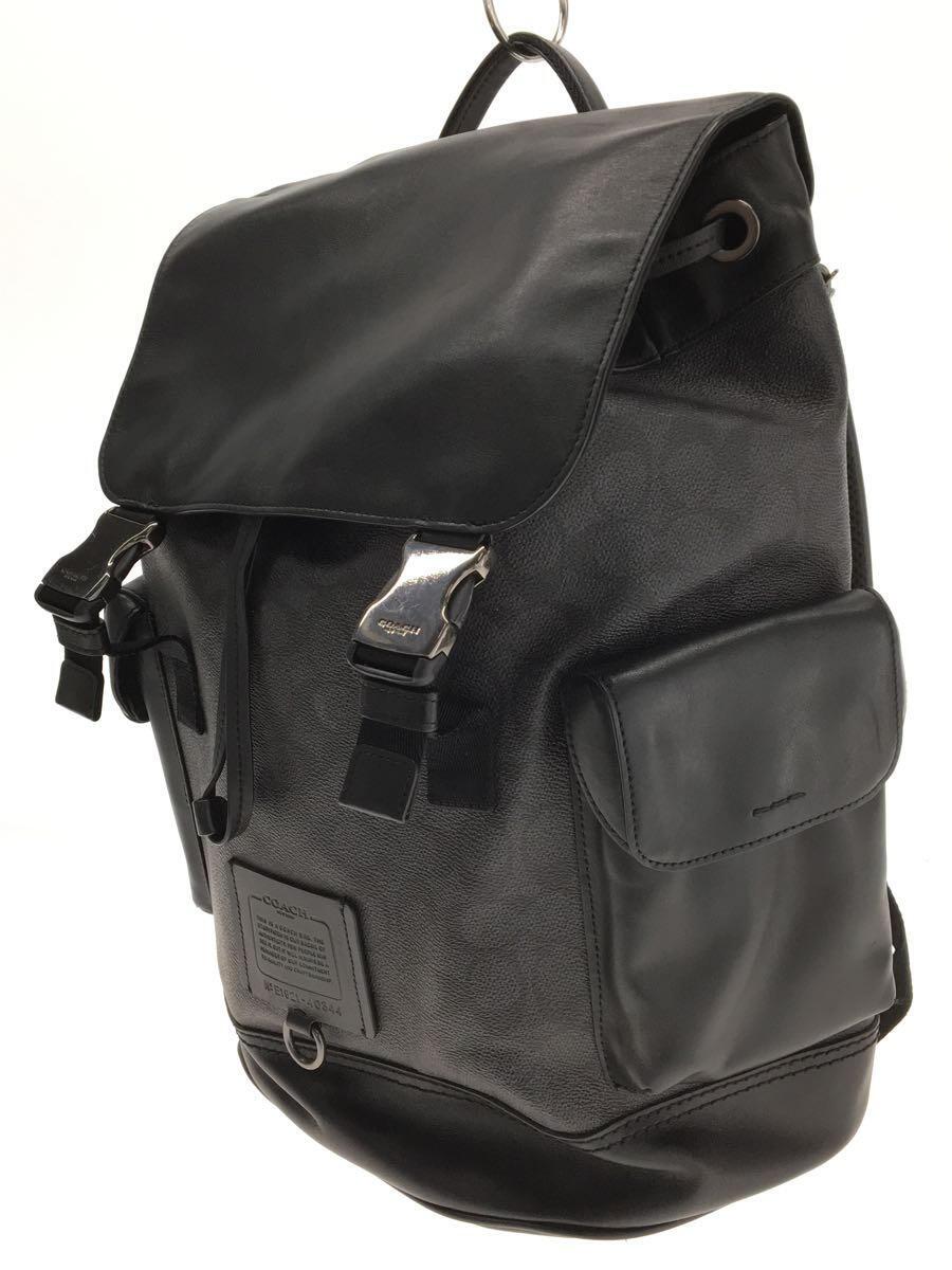 COACH(コーチ) / リュック/レザー/ブラック/総柄/40344/リビングトン/シグネチャー | 中古品の販売・通販ならセカンドストリート