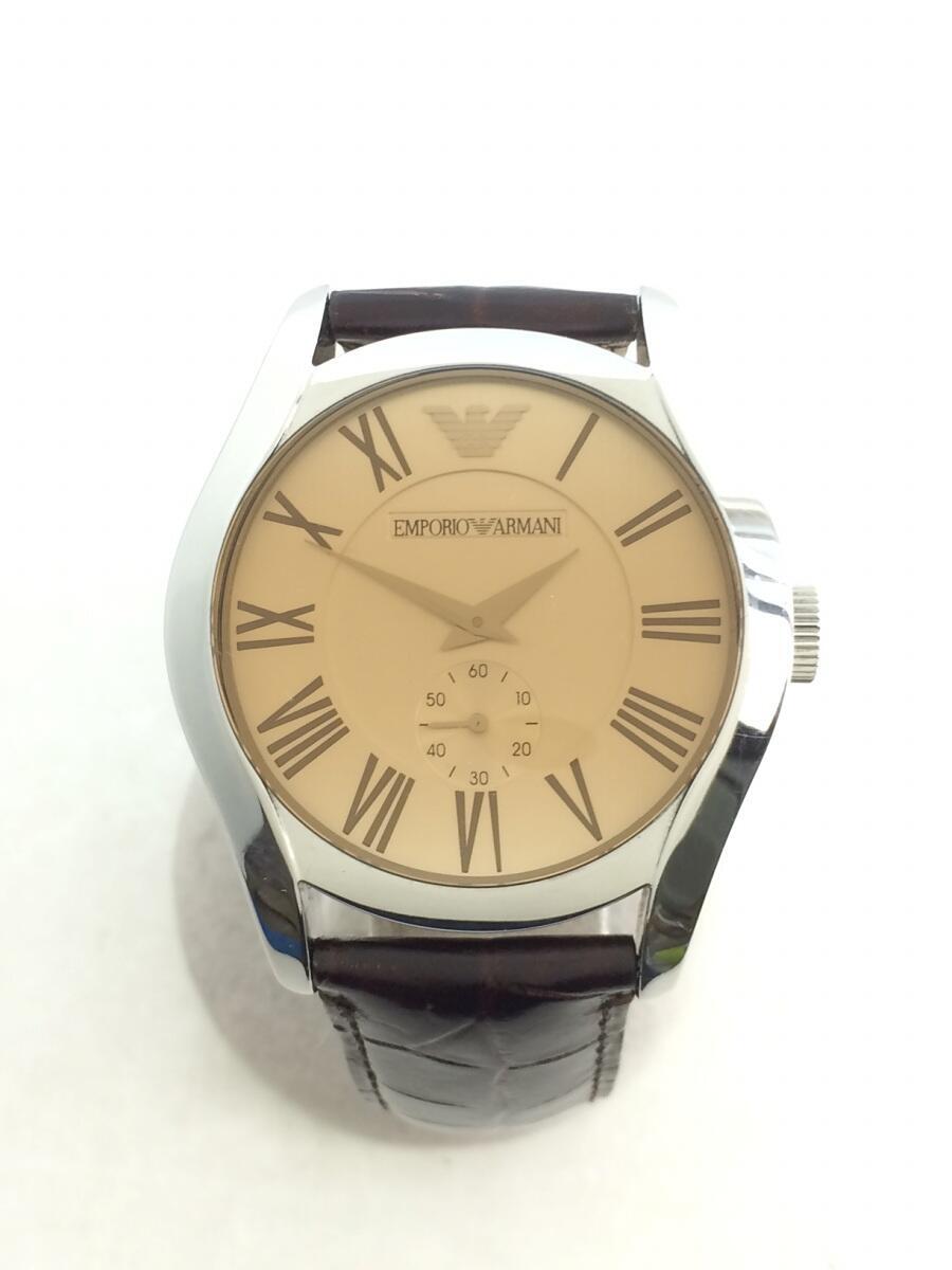 EMPORIO ARMANI(エンポリオアルマーニ) / クォーツ腕時計_レザー/アナログ/BRW/AR0645 | 中古品の販売・通販なら ...