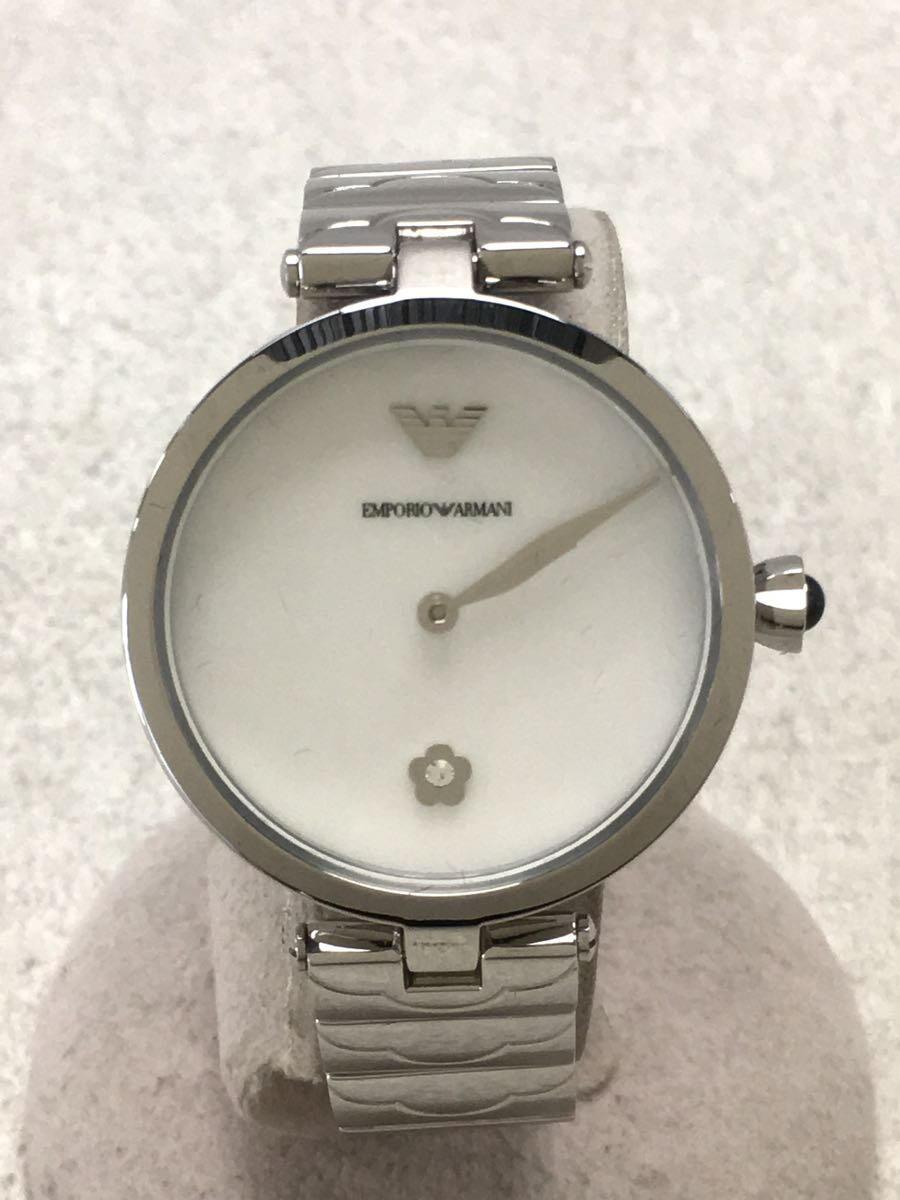EMPORIO ARMANI(エンポリオアルマーニ) / クォーツ腕時計/アナログ/ステンレス/WHT/SLV/SV/AR-11235 ...