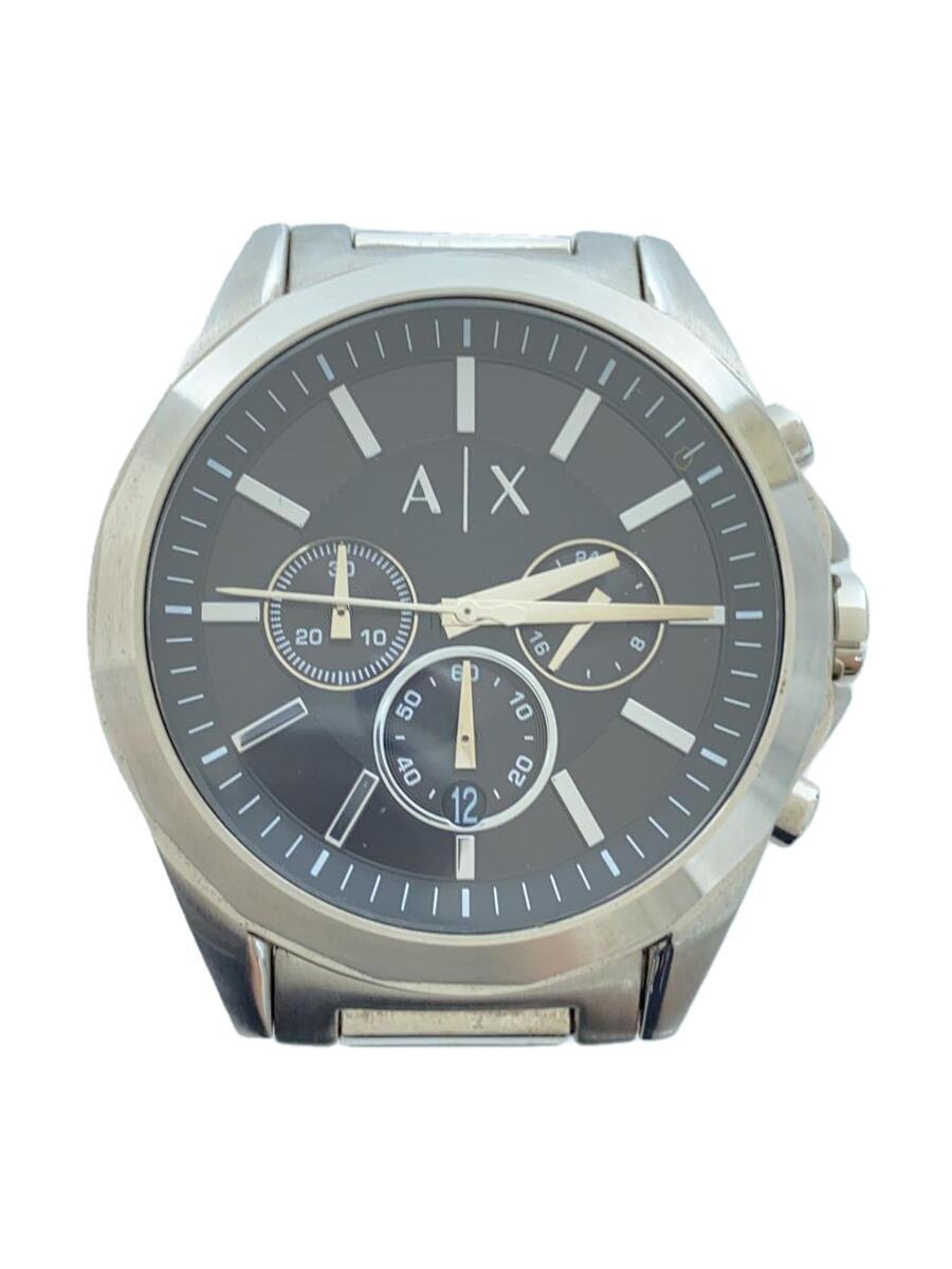 ARMANI EXCHANGE(アルマーニエクスチェンジ) / クォーツ腕時計/アナログ/ステンレス/BLK/SLV/SS/AX2600 ...