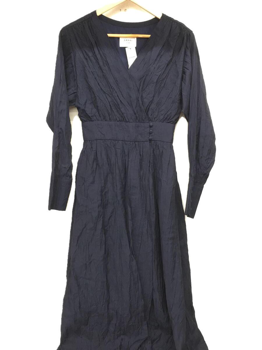 AMERI(アメリヴィンテージ) / 長袖ワンピース/FREE/レーヨン/ネイビー/02920520850/CACHE COEUR DRESS | 古着の販売・通販ならセカンドストリート