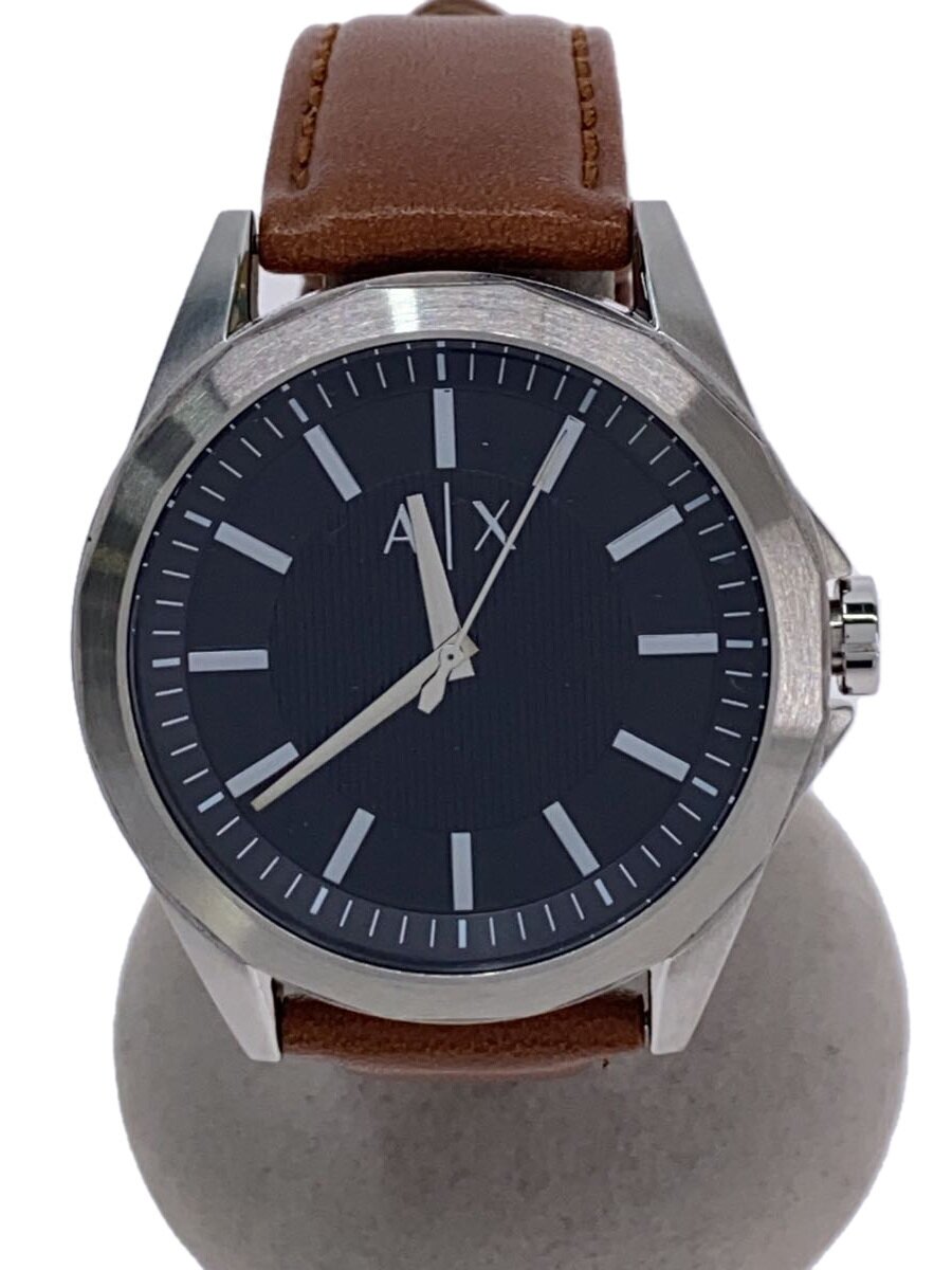 ARMANI EXCHANGE(アルマーニエクスチェンジ) / クォーツ腕時計/アナログ/レザー/BLK/BRW/AX2635 | 中古品の ...