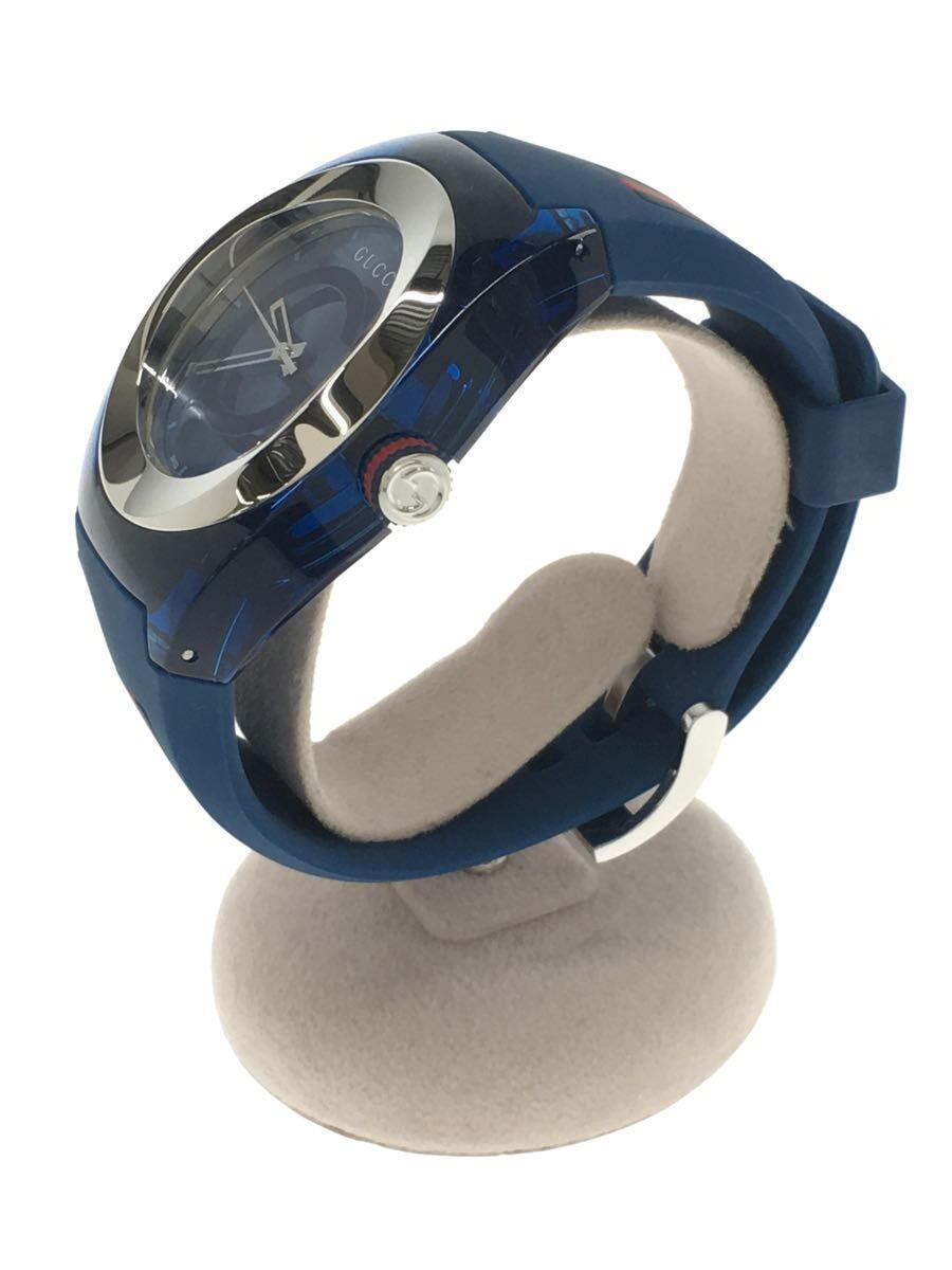 GUCCI(グッチ) / クォーツ腕時計/アナログ/ラバー/BLU/BLU/137.1 | 中古品の販売・通販ならセカンドストリート
